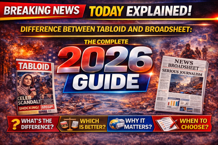 Tabloid vs Broadsheet: The Difference Explained | 2026